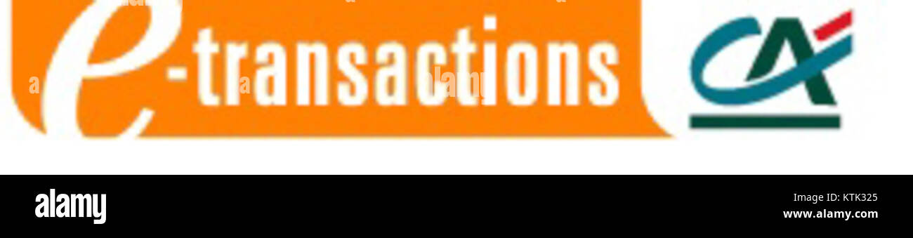 E TRANSACTIONS ANCIEN LOGO Stock Photo - Alamy