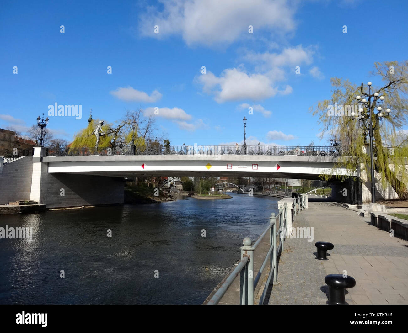 A photograph of the Most Staromiejski bridge in Poland, taken on April ...