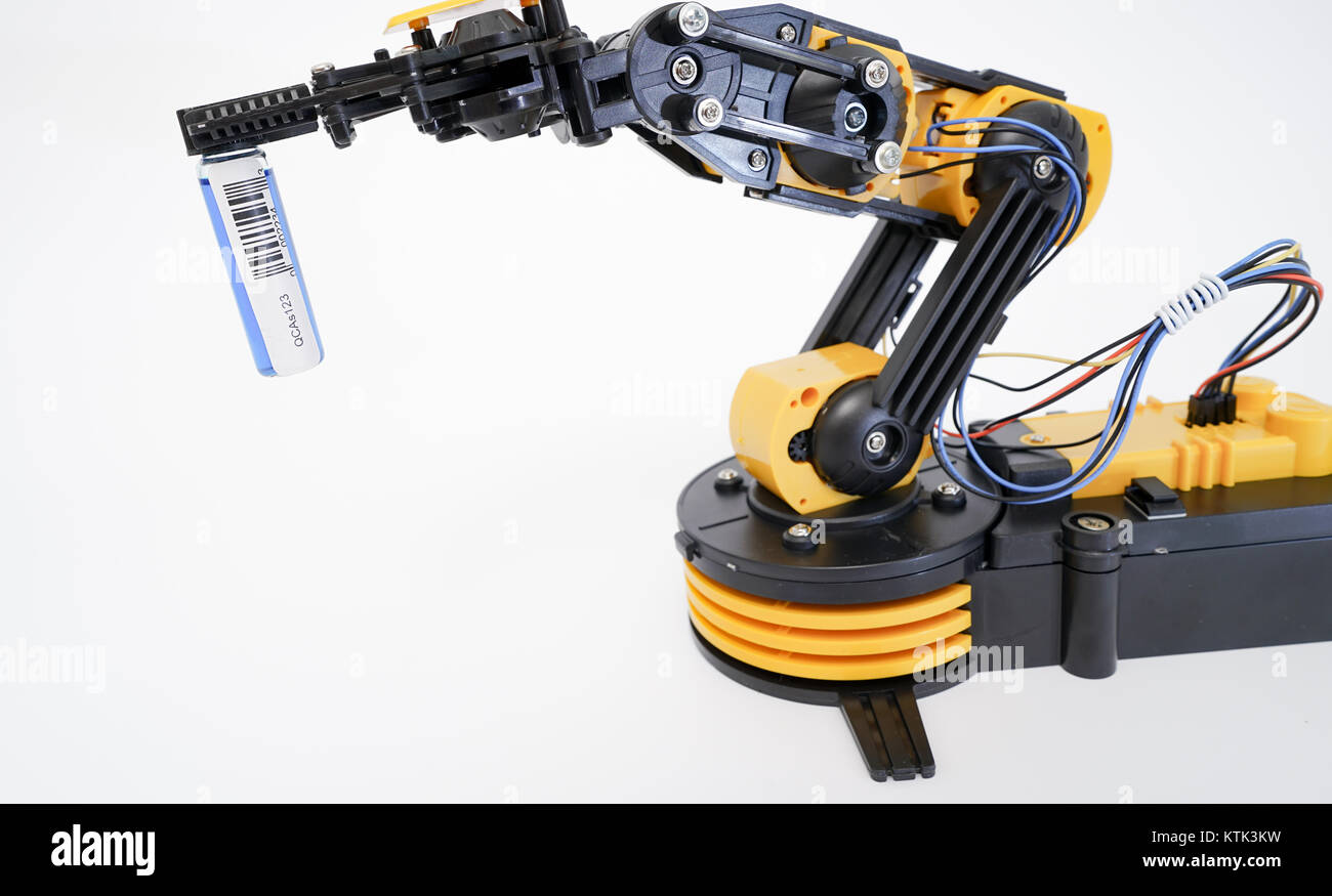 Plastic robot arm model Stock Photo - Alamy