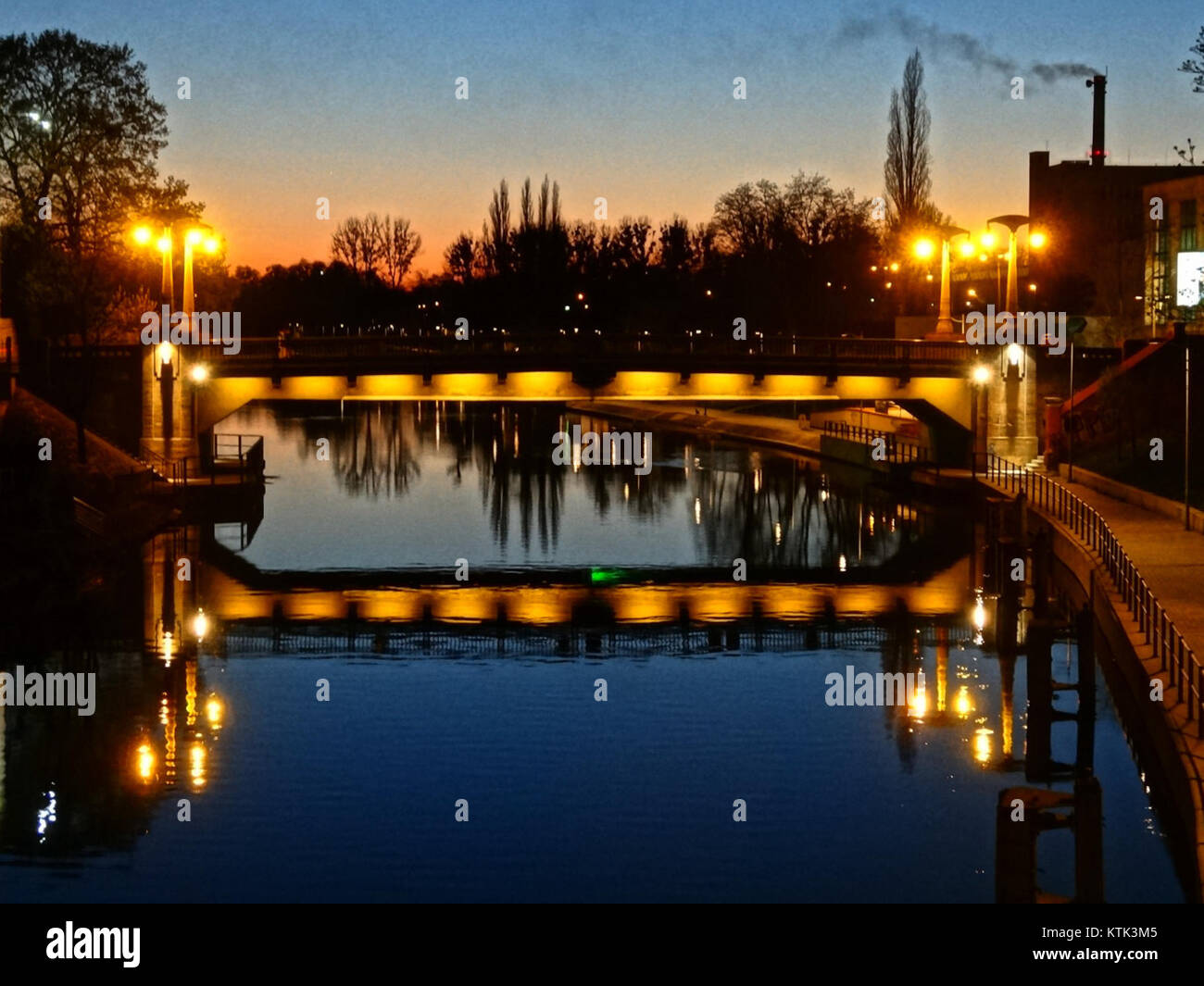 A photograph of the Queen Jadwiga Bridge (Most Królowej Jadwigi) in ...