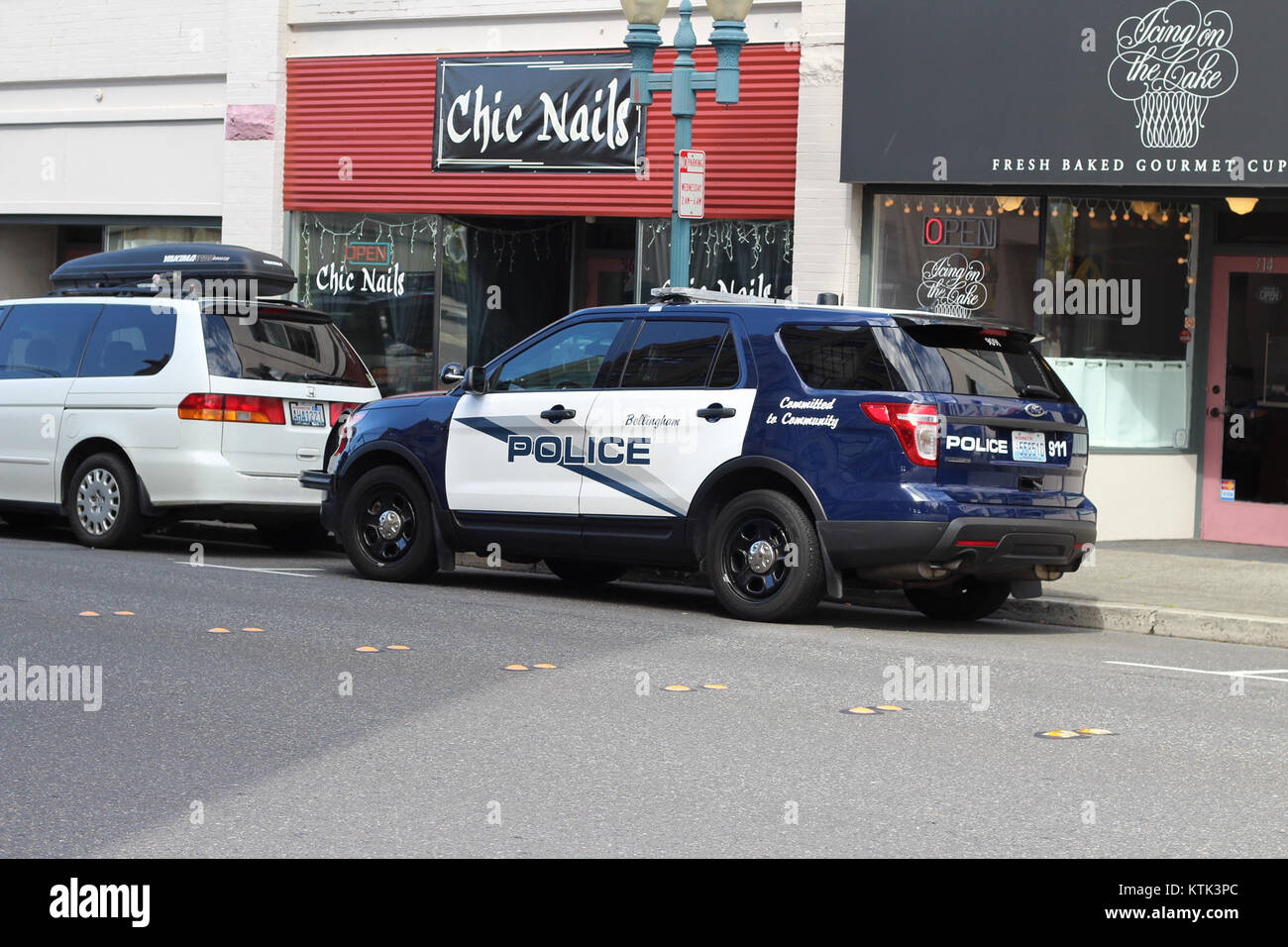 This image depicts a Ford Police Utility vehicle used by the Bellingham ...