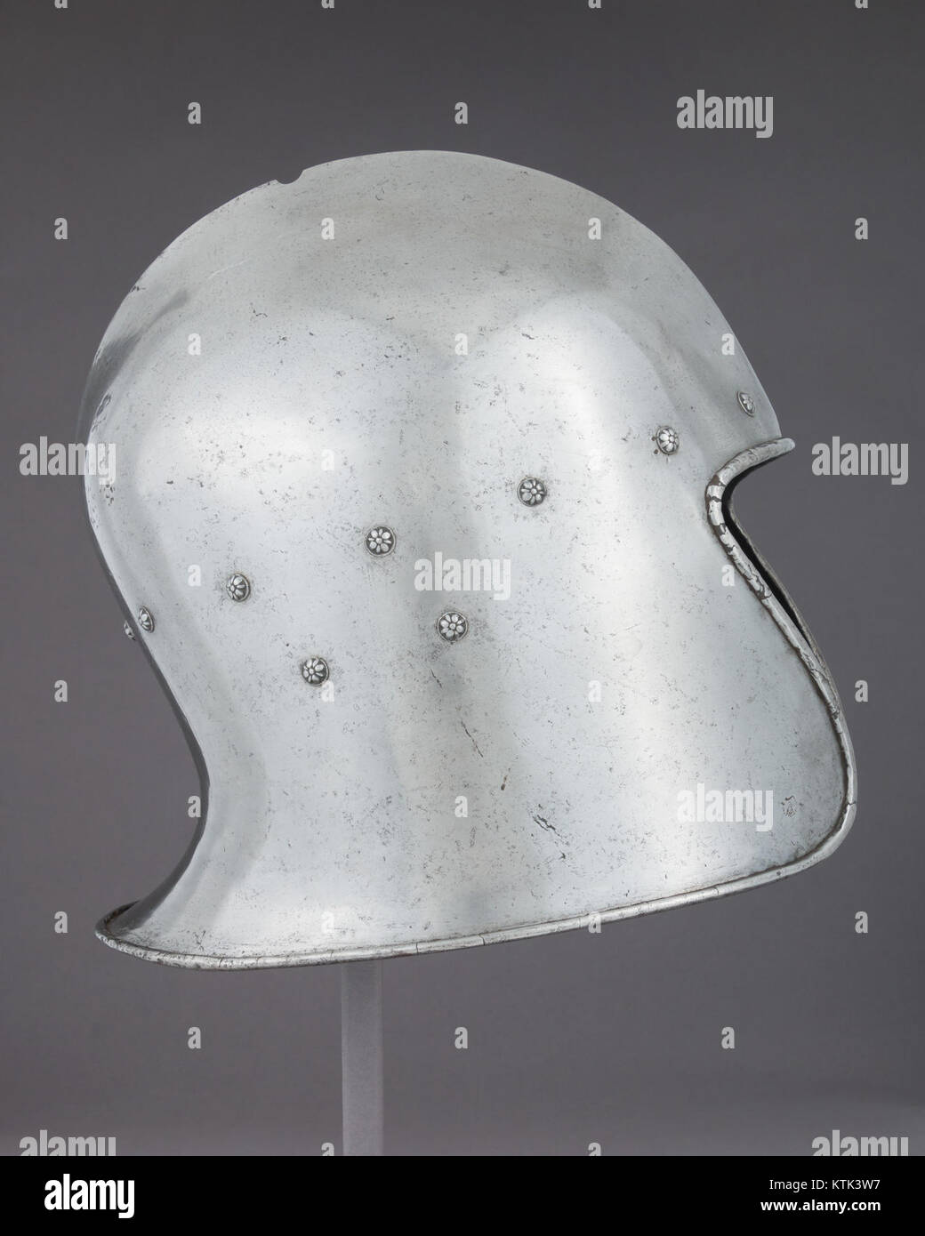 A photograph of a Barbute helmet from the Metropolitan Museum of Art ...