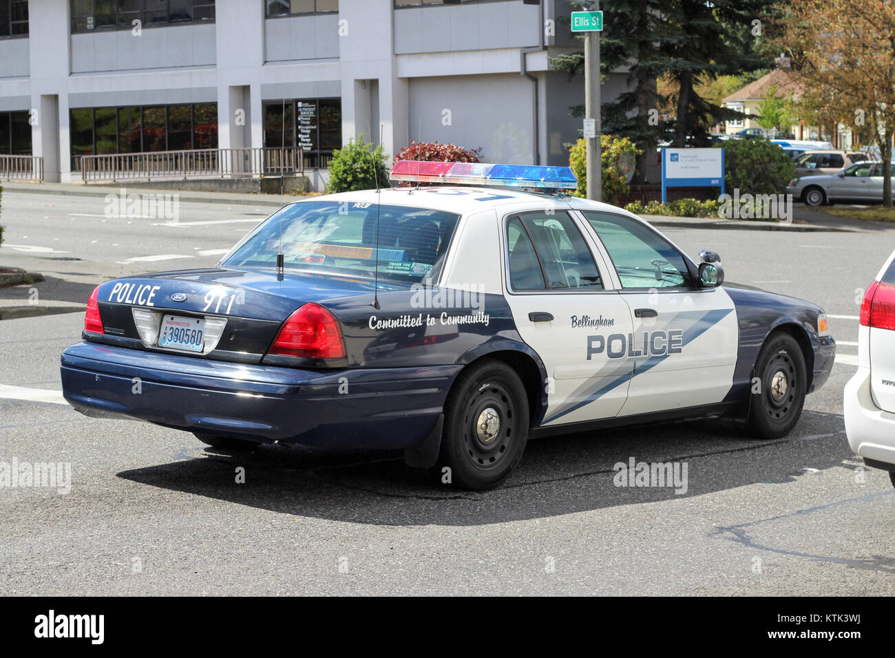 This image shows a Bellingham, Washington police vehicle, a Ford Crown ...