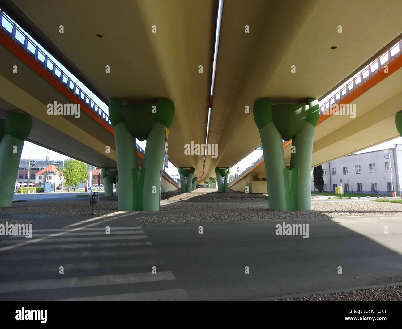 This image shows a university building, Route 1, captured in 2015. The ...