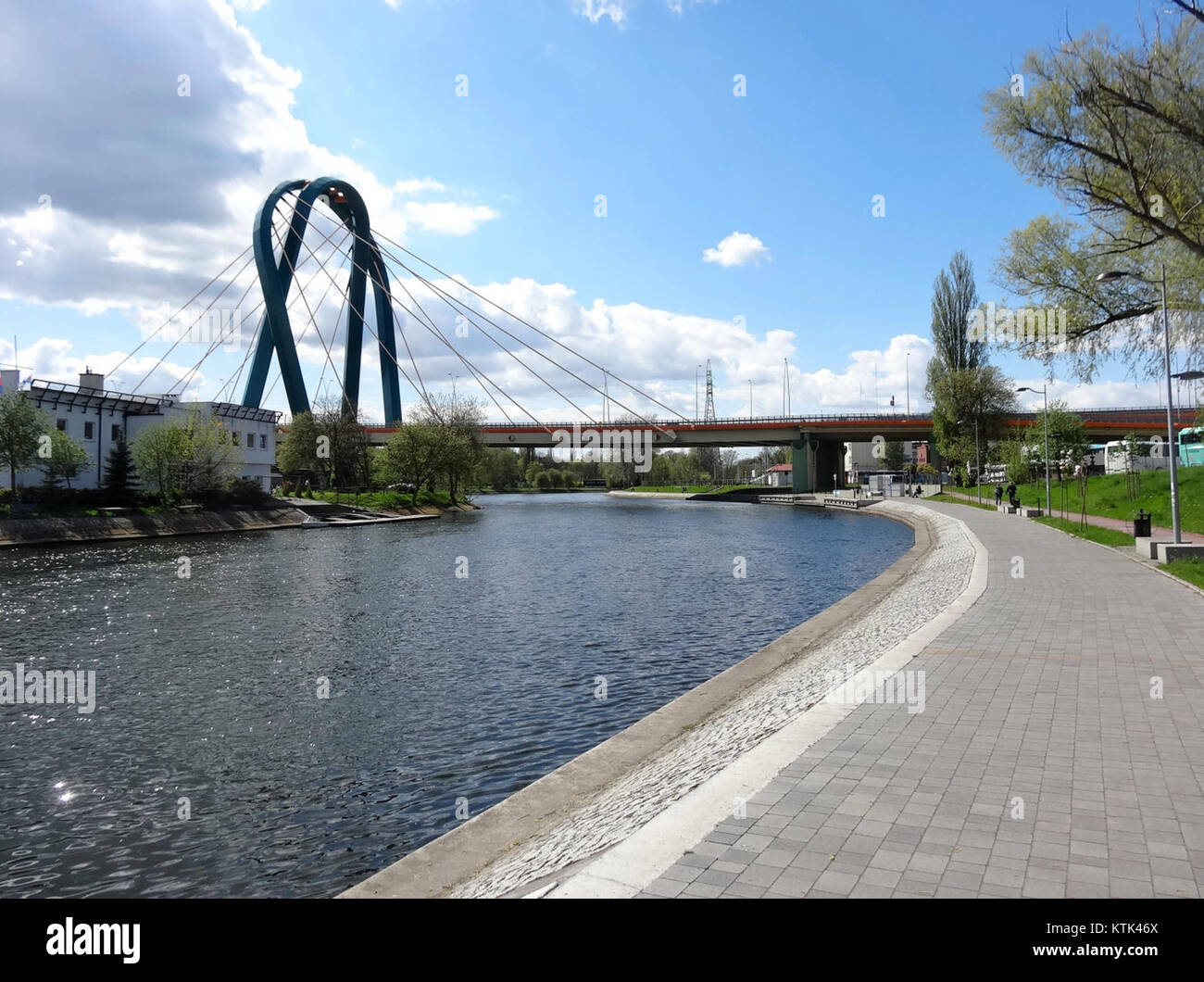 The image captures a view of the University Bridge (Bdg Most ...