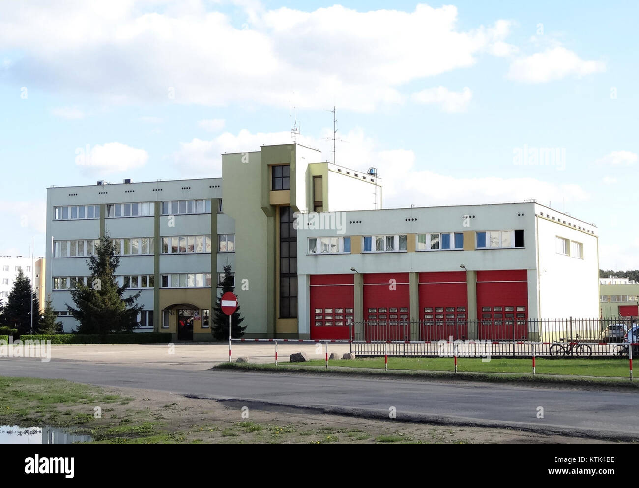 The building of the Szkola Podoficerska PSP (Firefighter NCO School) is ...