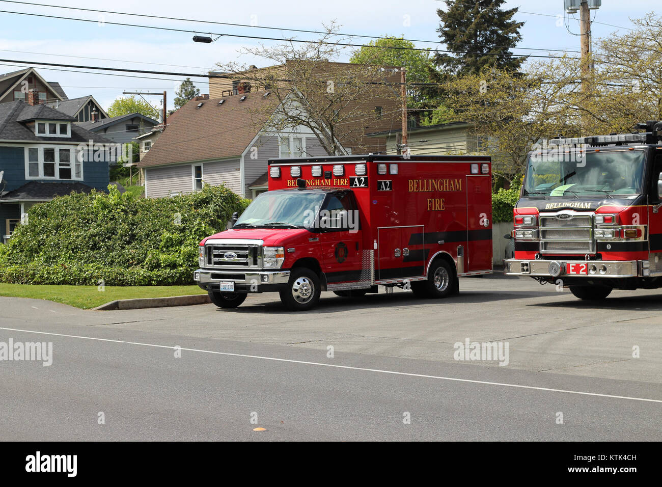 A photograph of a fire ambulance from Bellingham, highlighting its role ...
