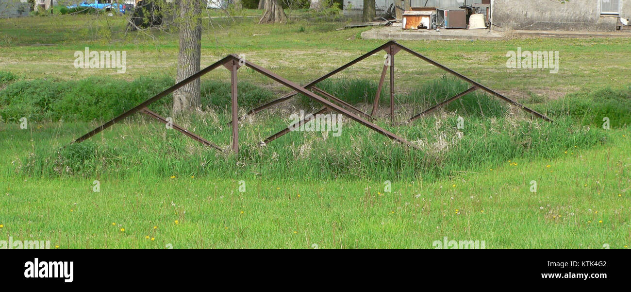 The kingpost bridge in Barnes, Kansas, is a historic structure known ...