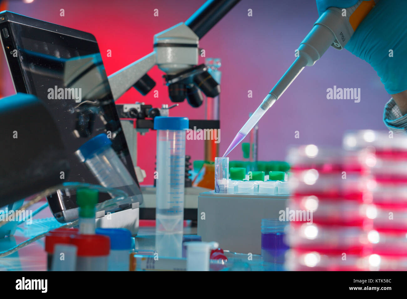 Scientific and healthcare research background Stock Photo - Alamy
