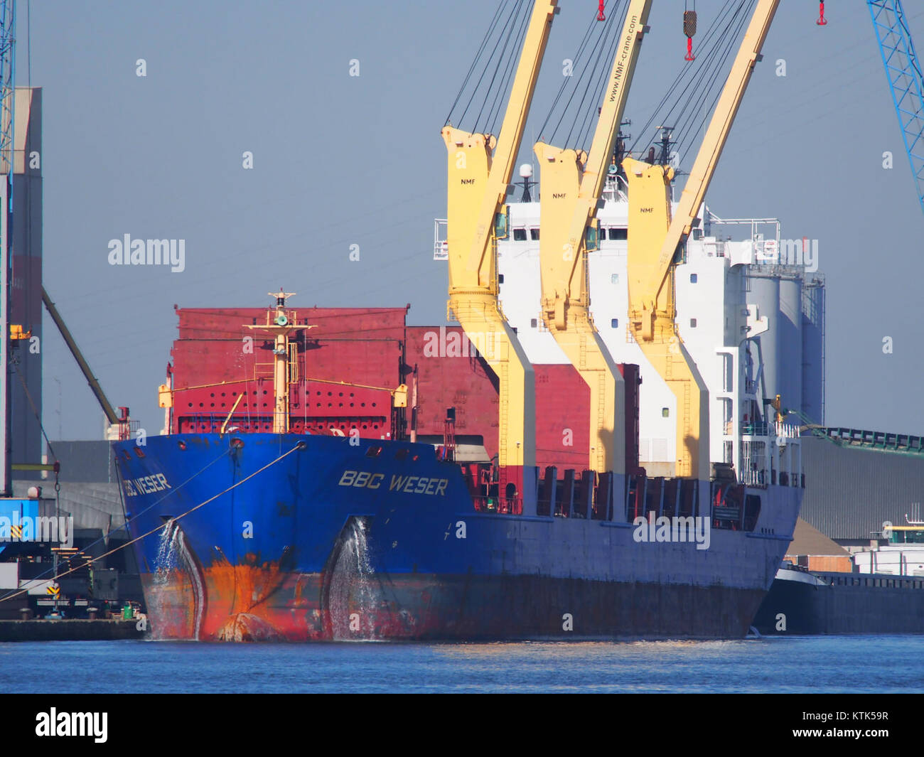 The BBC WESER, a cargo ship registered under the IMO 9347047 with the ...