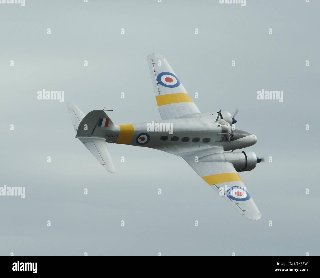 A photograph of the Avro Anson aircraft, a British twin-engine multi ...