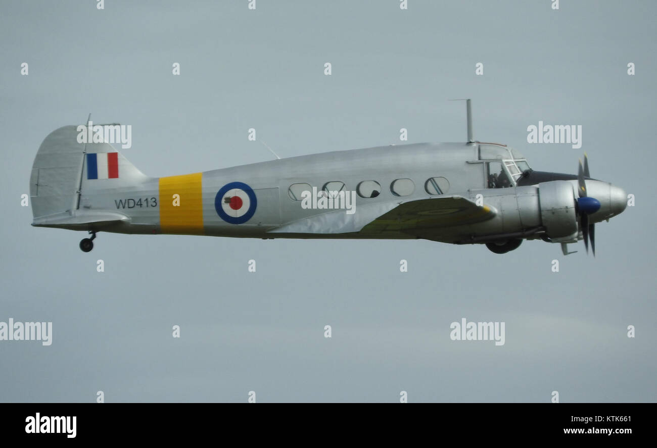 A vintage photograph of the Avro Anson, a British twin-engine, multi ...