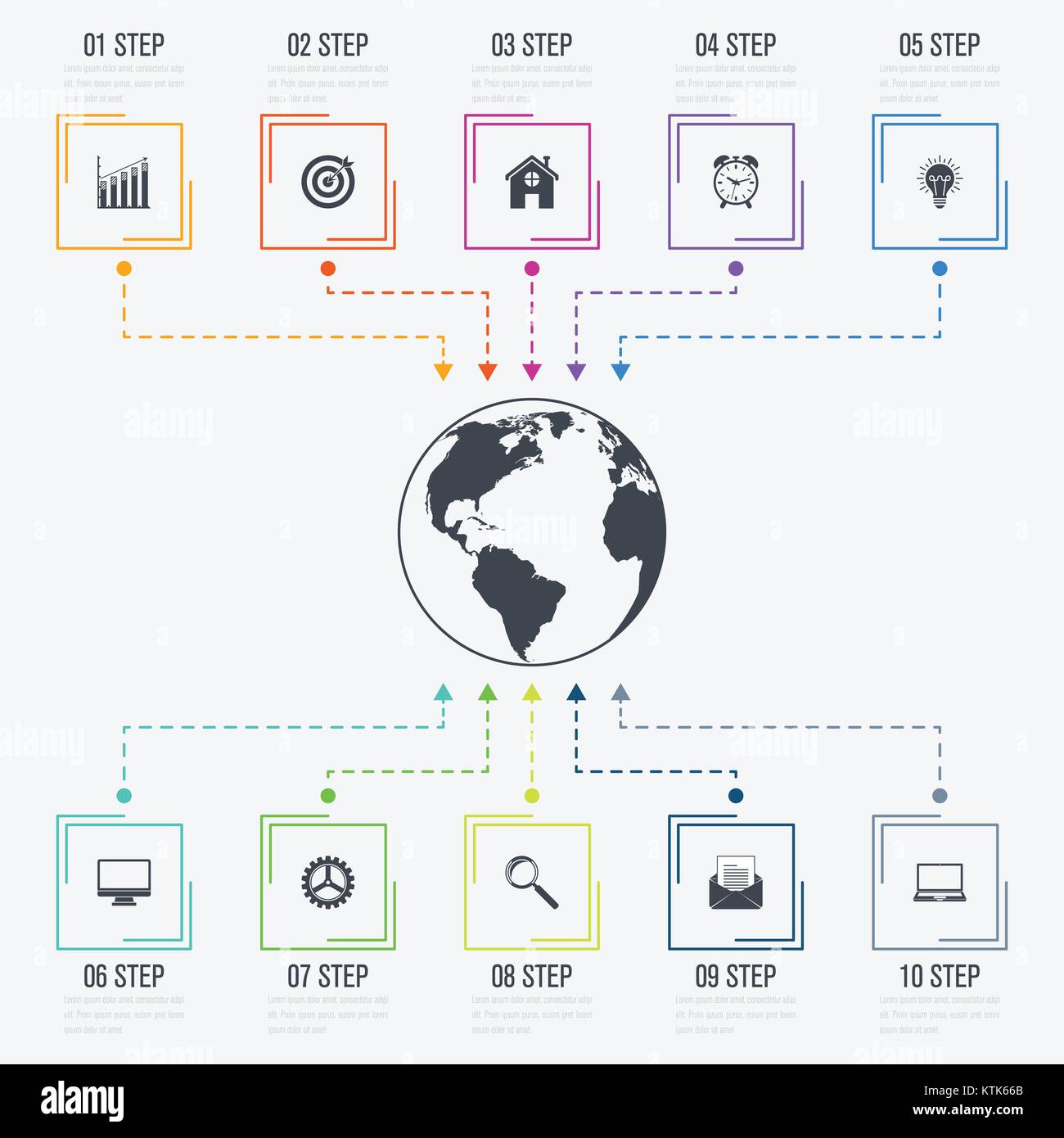 Infographic design template 10 options Stock Vector Image & Art - Alamy