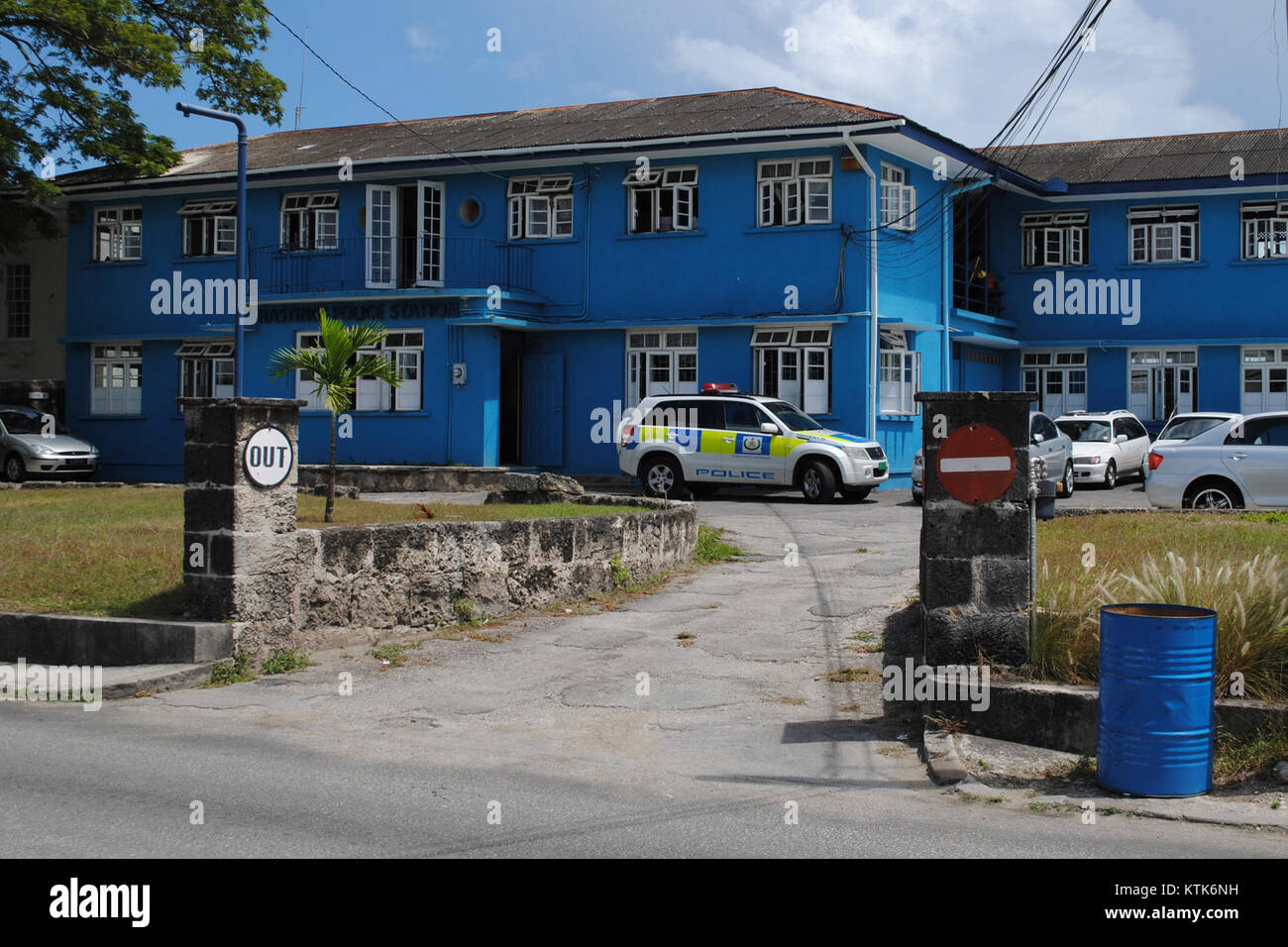 Barbados police station2 Stock Photo - Alamy