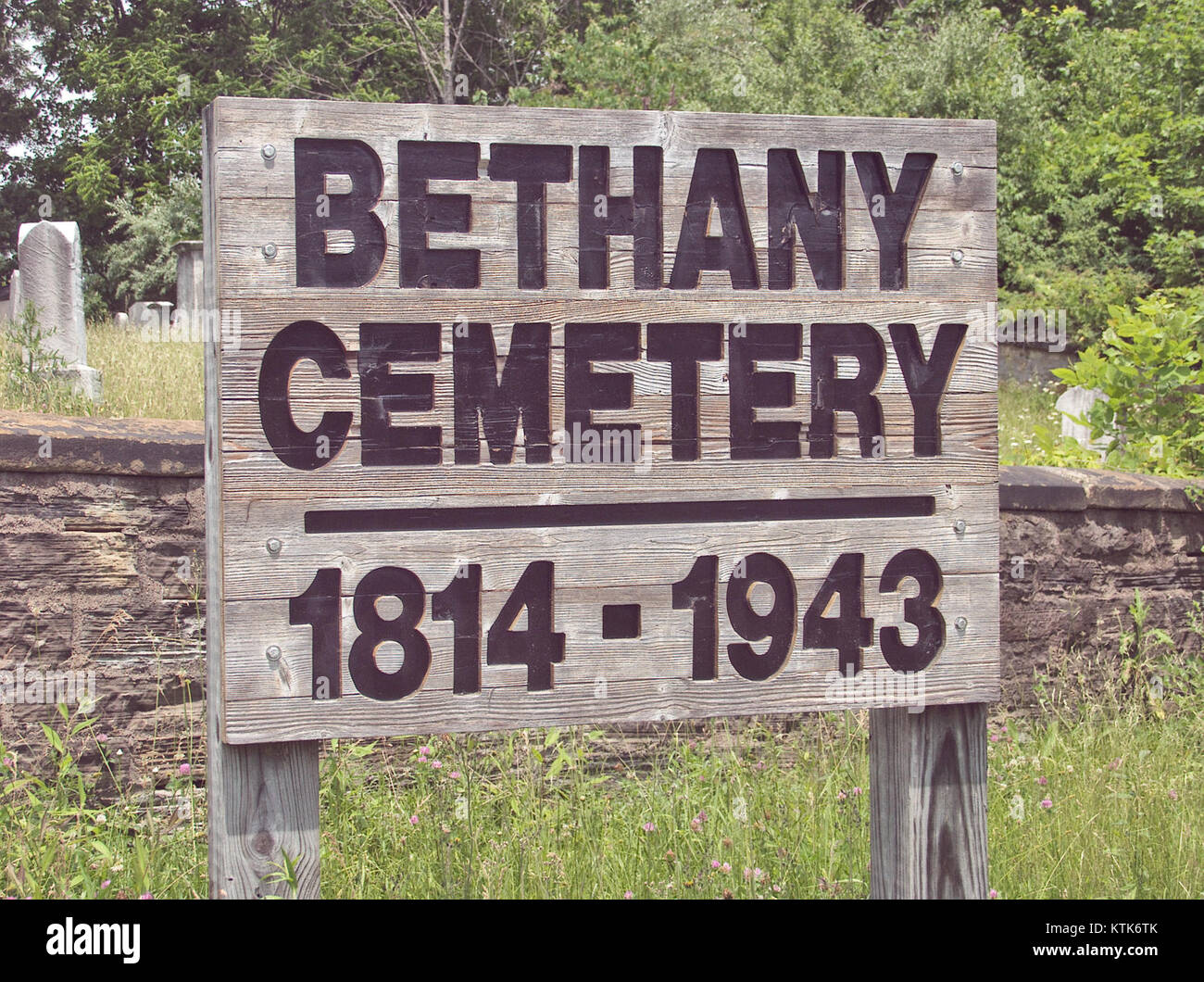 The 'Bethany Cemetery Sign' photograph captures the entrance to Bethany ...