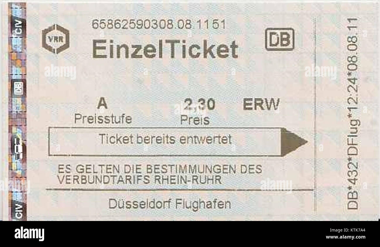 This image shows a historical German railway ticket, which was likely ...
