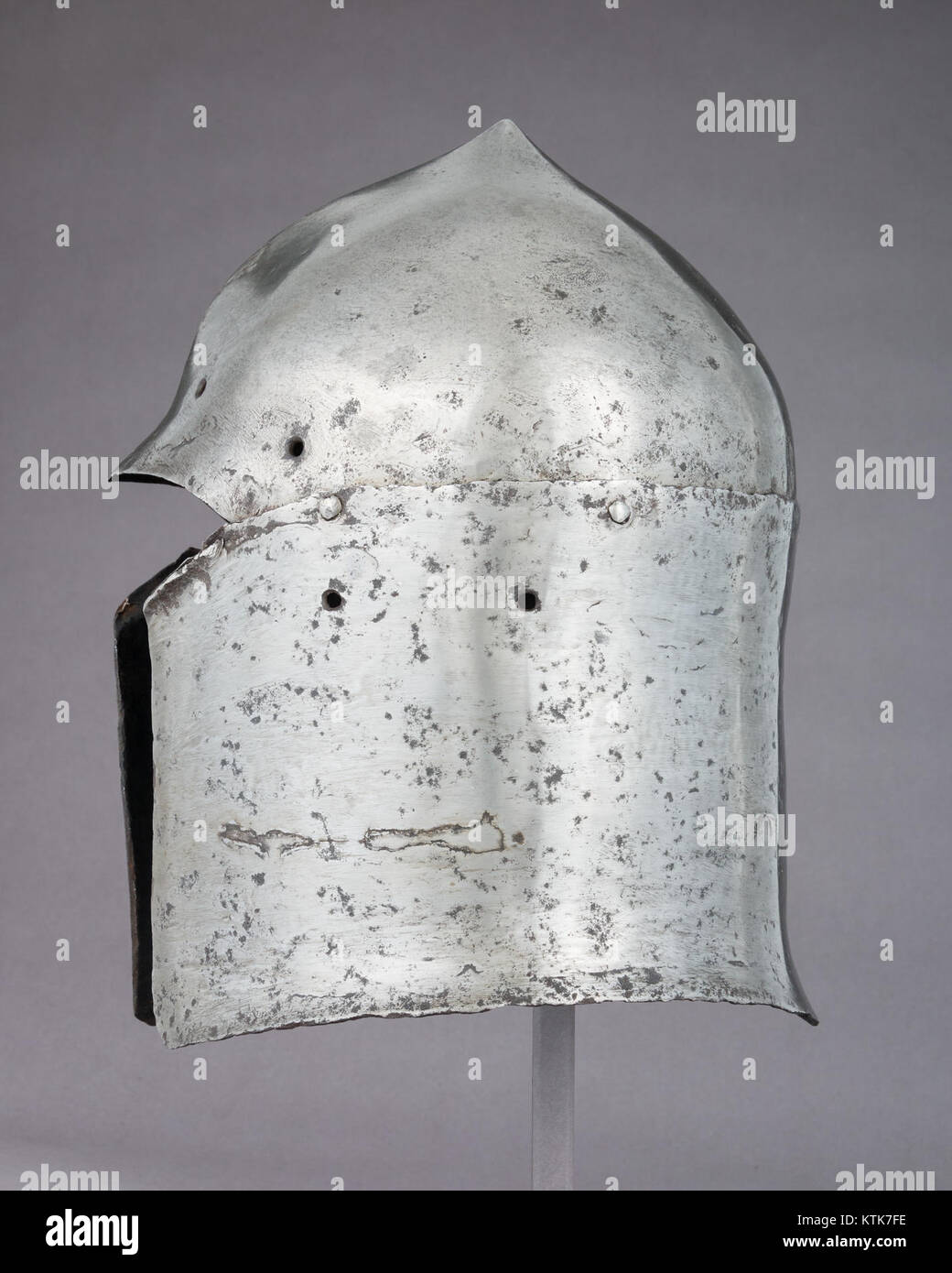 This Bascinet is an armored helmet displayed in the Metropolitan Museum ...