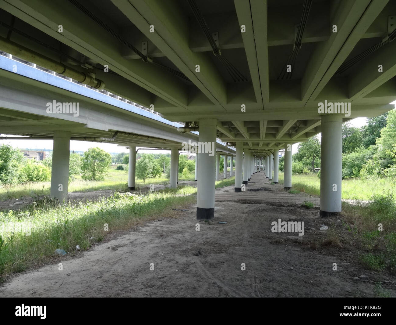 A reference to a bridge or viaduct in Warsaw, Poland, with a date ...