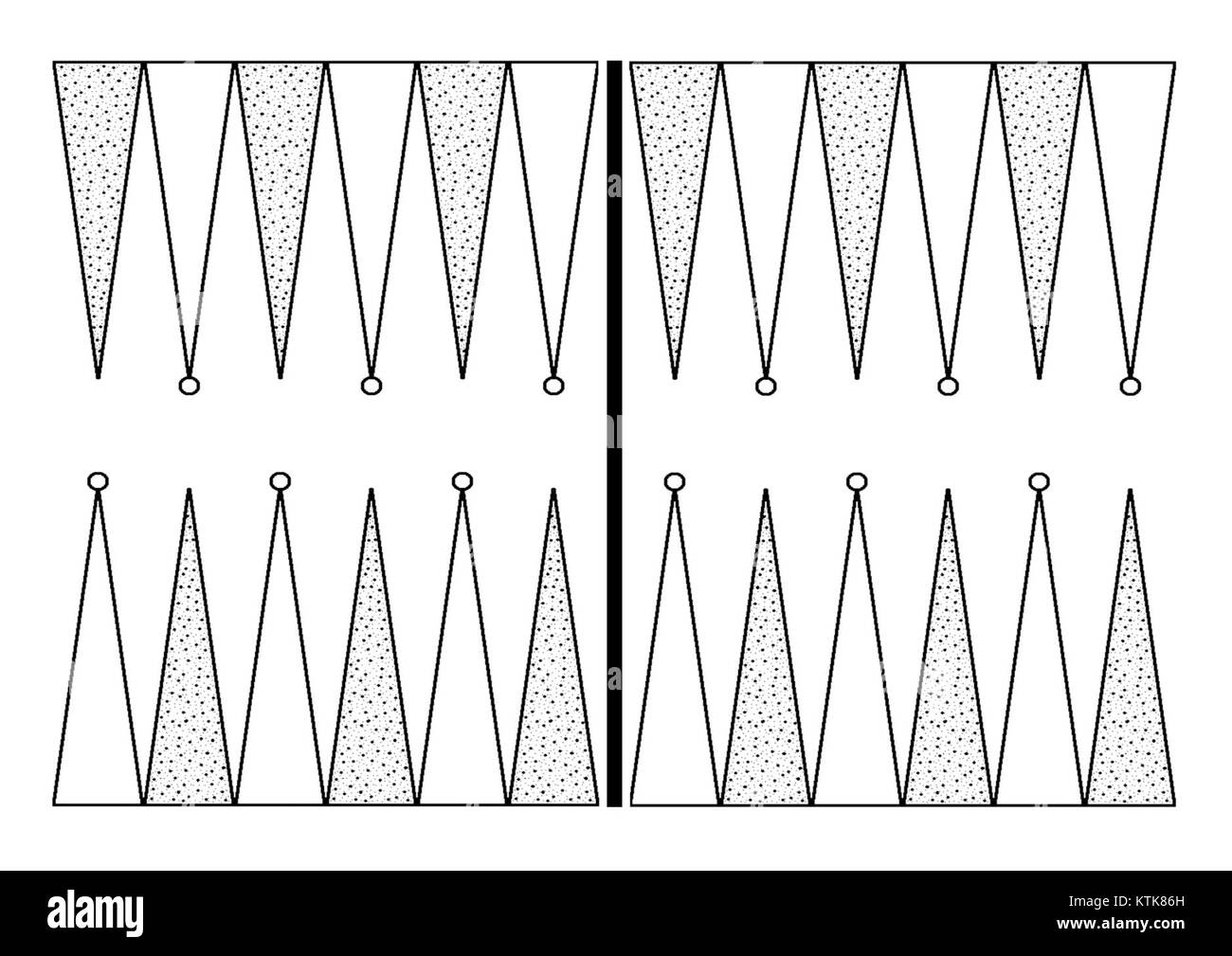 This image depicts a backgammon board, a game with ancient origins. The ...