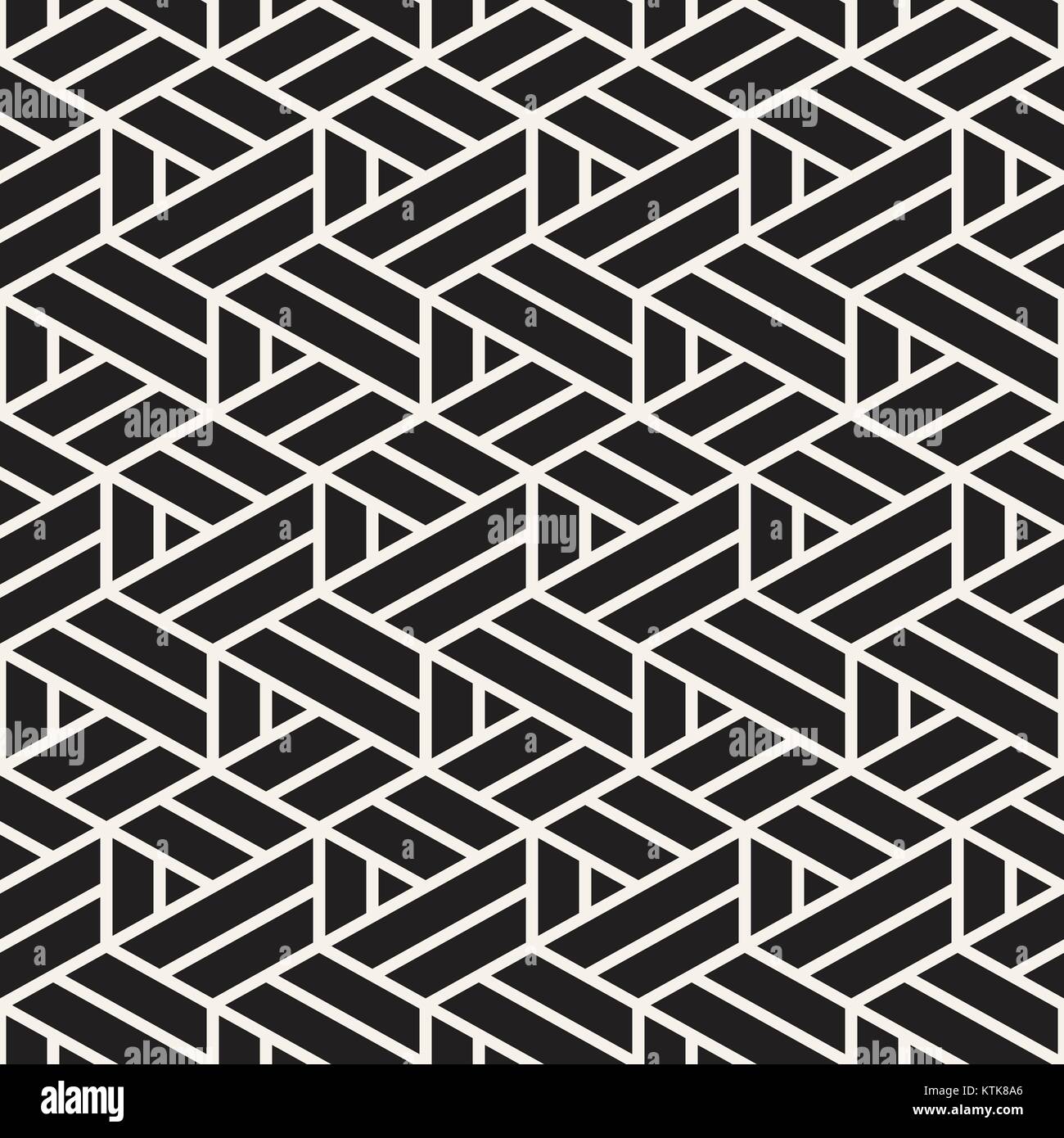 Vector seamless stripes pattern. Modern stylish texture with monochrome ...