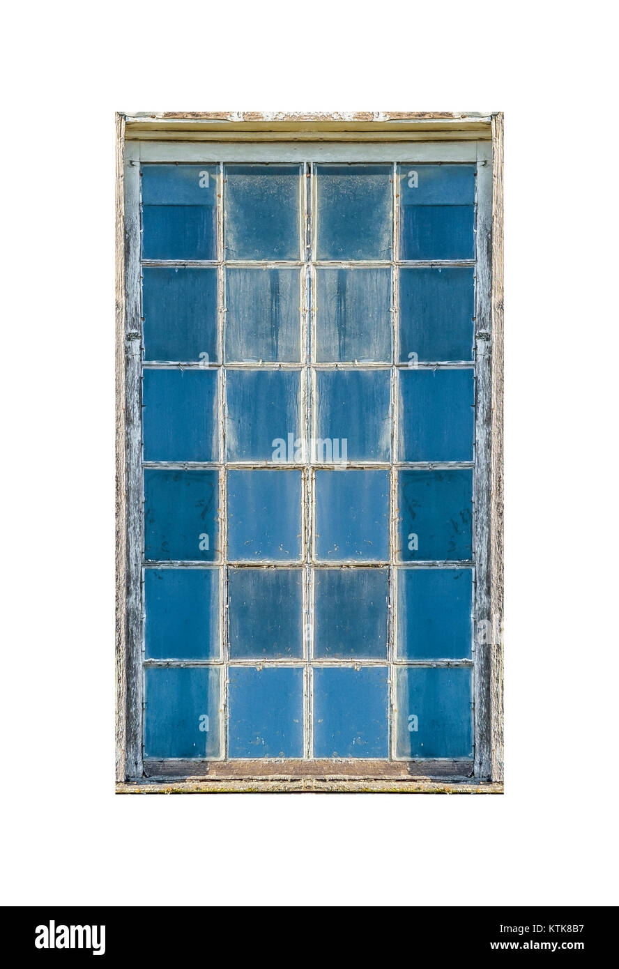 Front view window with blue grid glasses isolated on white Stock Photo ...