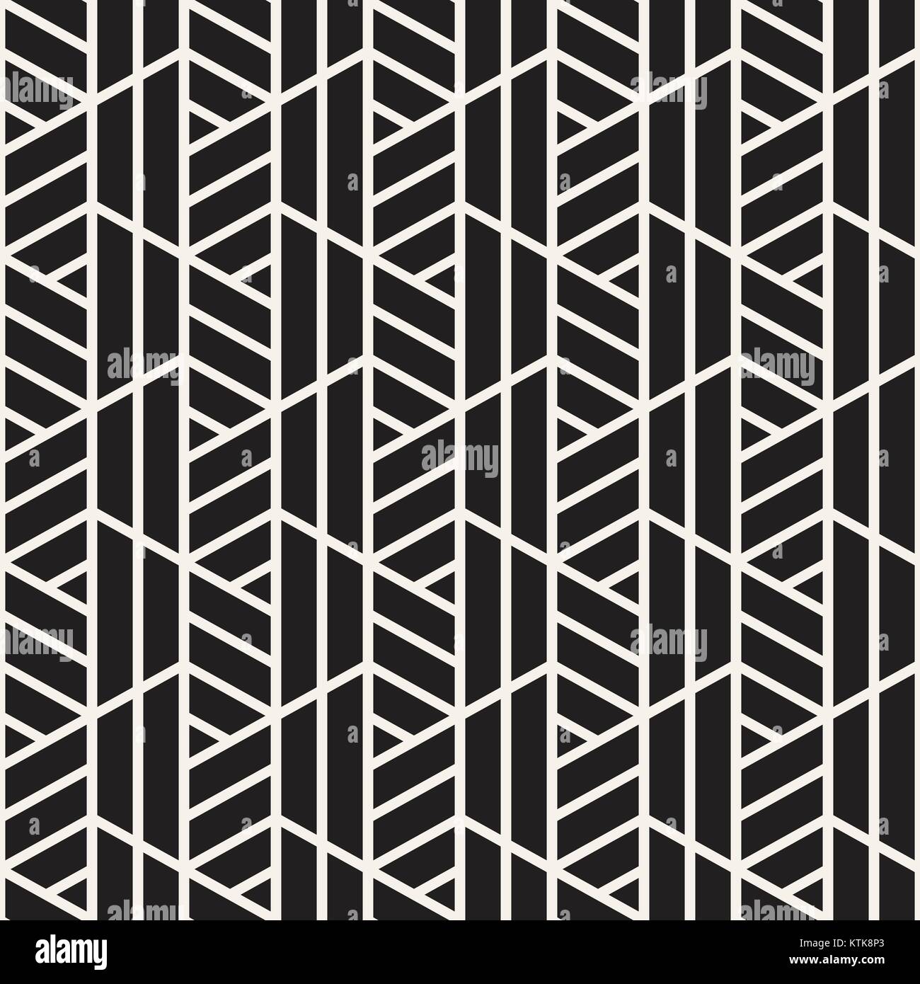 Vector seamless stripes pattern. Modern stylish texture with monochrome ...