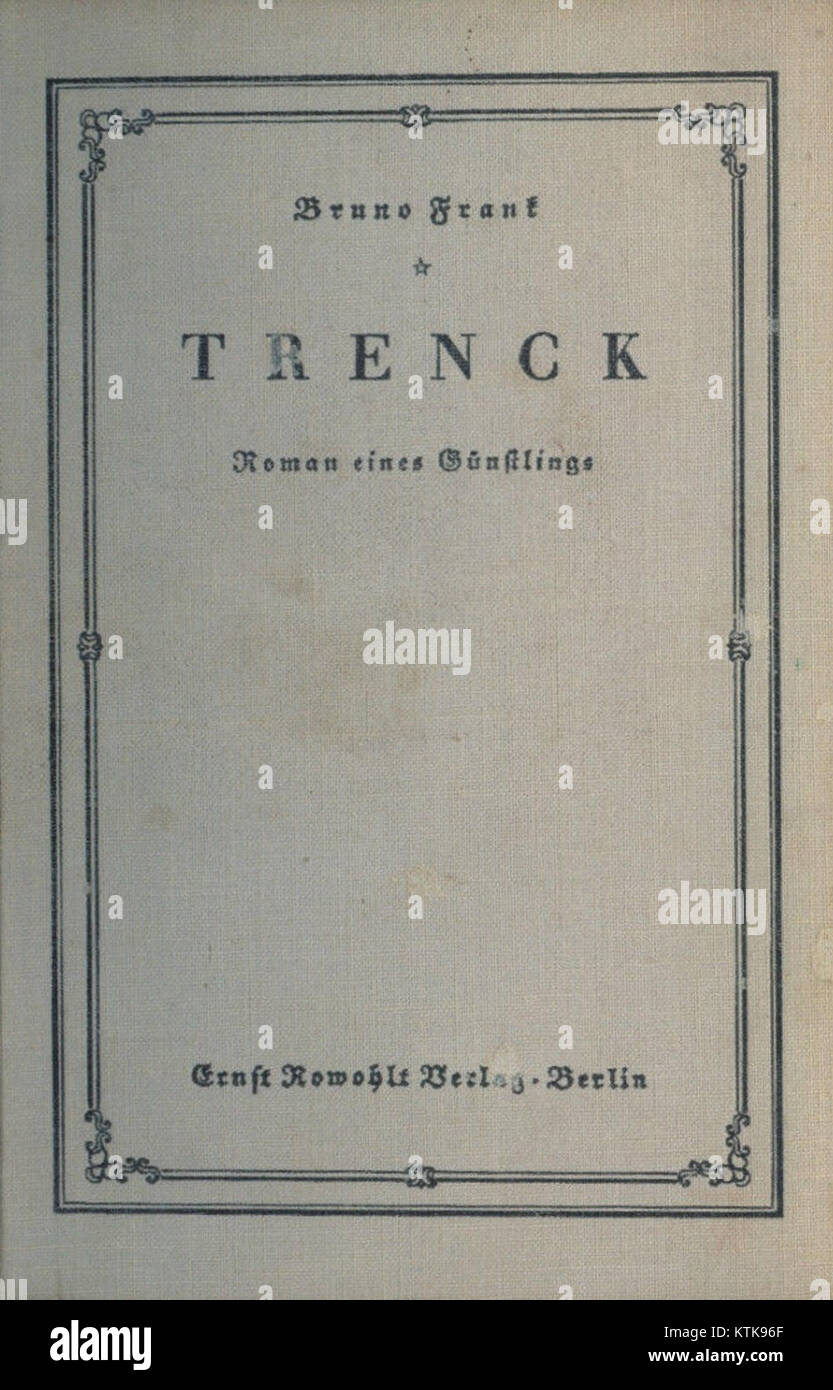 Bruno Frank, a German author known for his works during the early 20th ...