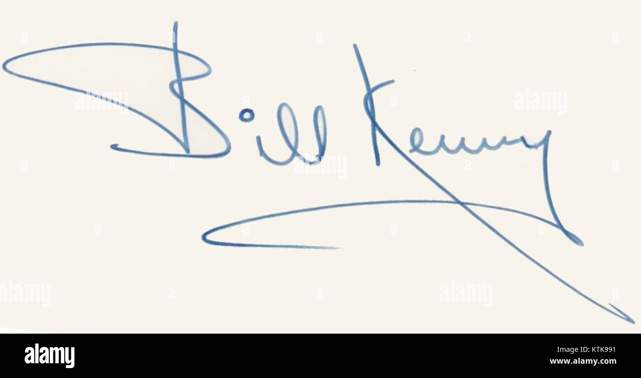 An image of Bill Kenny's autograph, capturing the distinctive signature ...