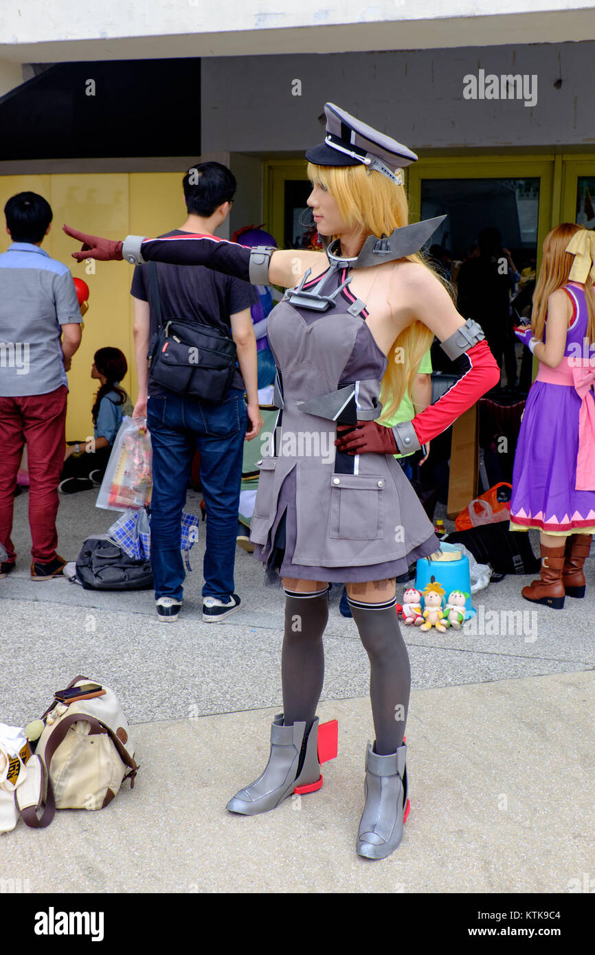 A cosplayer dressed as the character from the game 'Fleet Girl ...