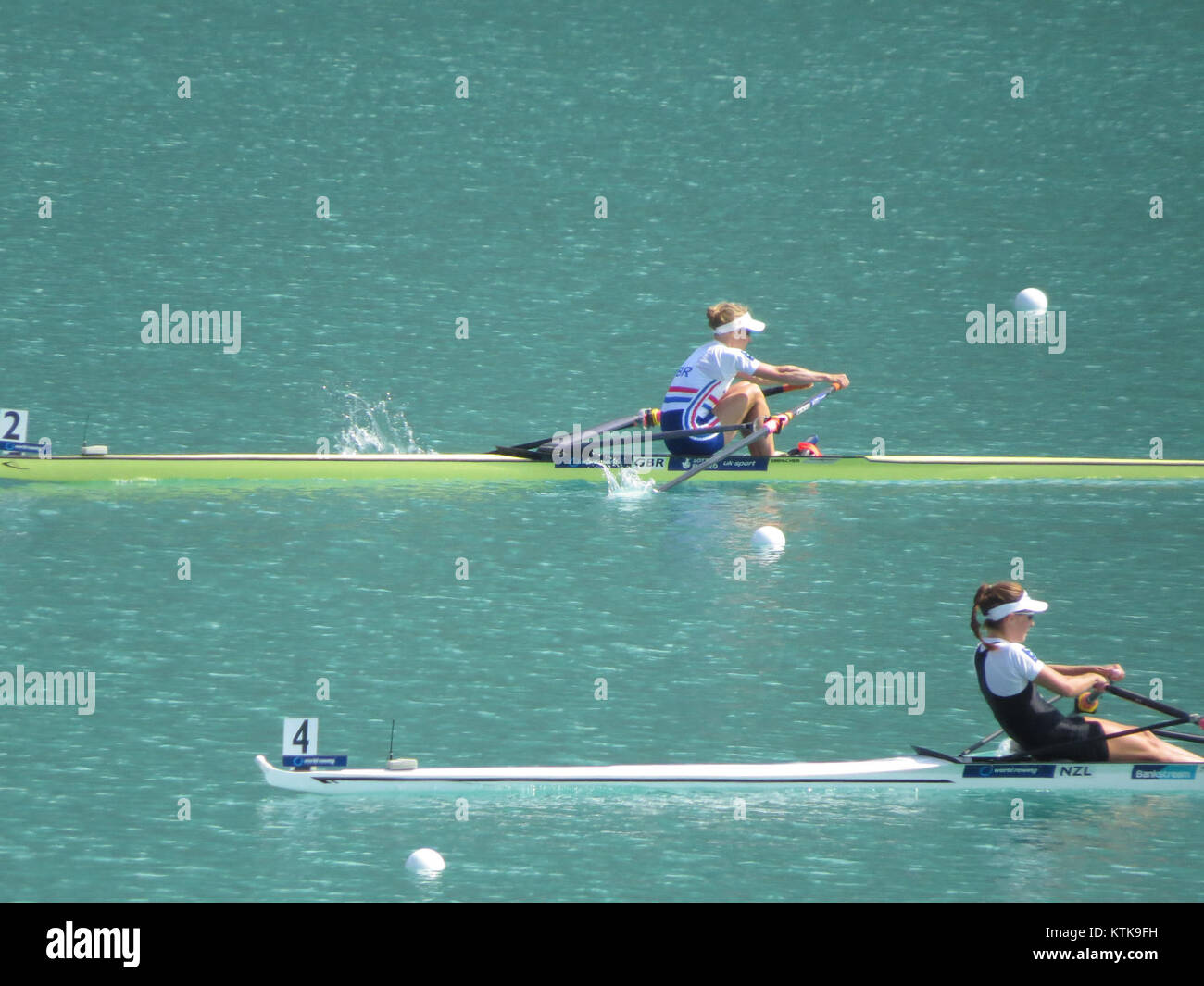 A scene from the 2015 Aviron World Championships, capturing an ...