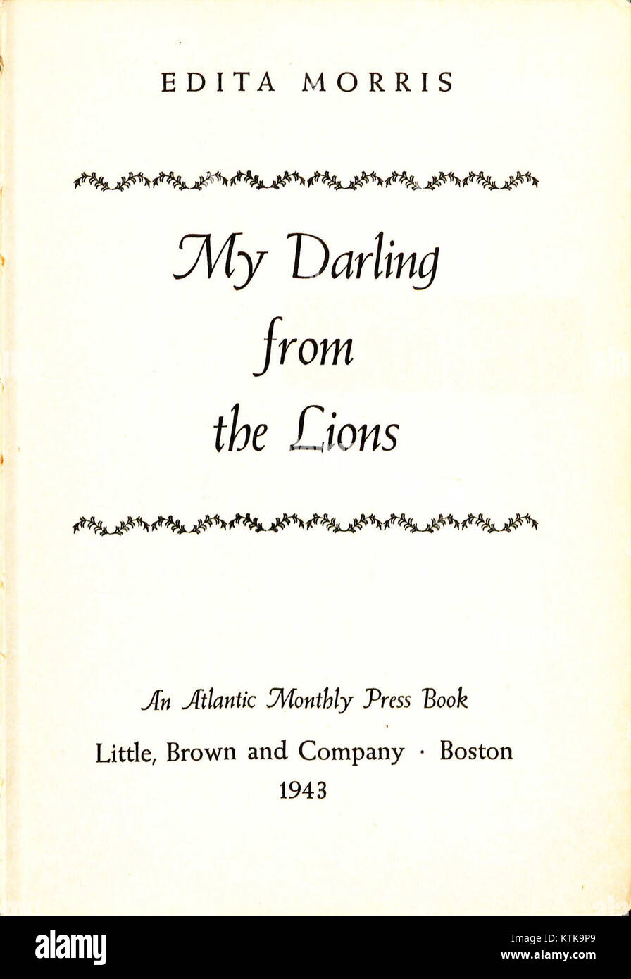 Edita Morris My darling from the lions Stock Photo - Alamy