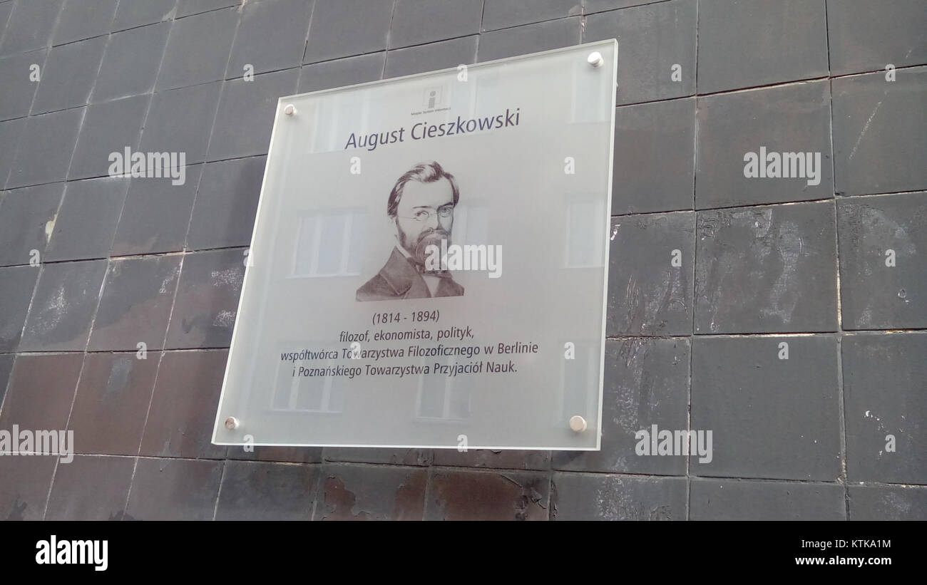 The August Cieszkowski plaque is a commemorative item honoring the ...