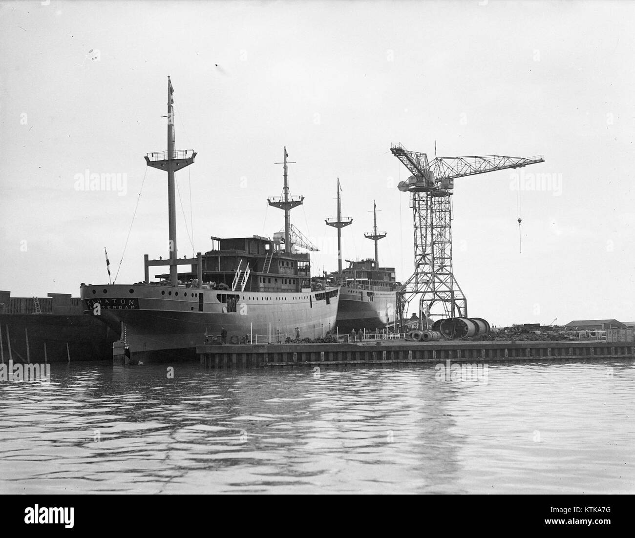 Shipyard and slipway Black and White Stock Photos & Images - Alamy