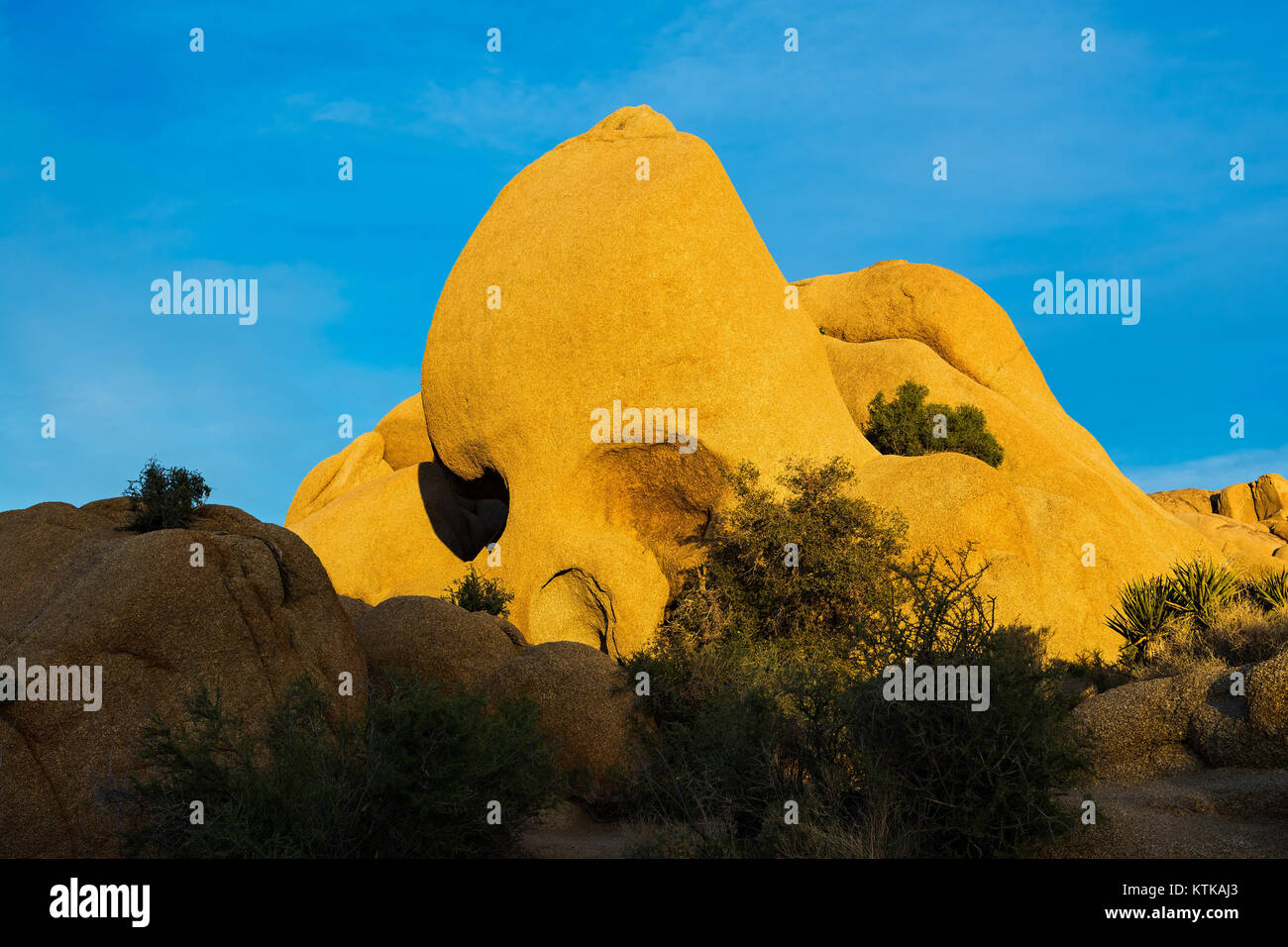 Giant Skull Rock in the Joshua Tree National Park, Mojave desert ...