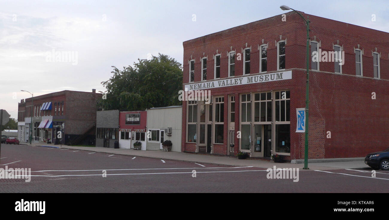 This image showcases 19th Street in Auburn, Nebraska, located east of O ...