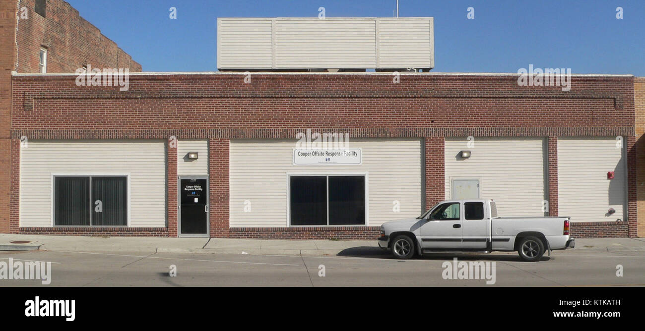 A historical photograph of Auburn, Nebraska, showing the building ...