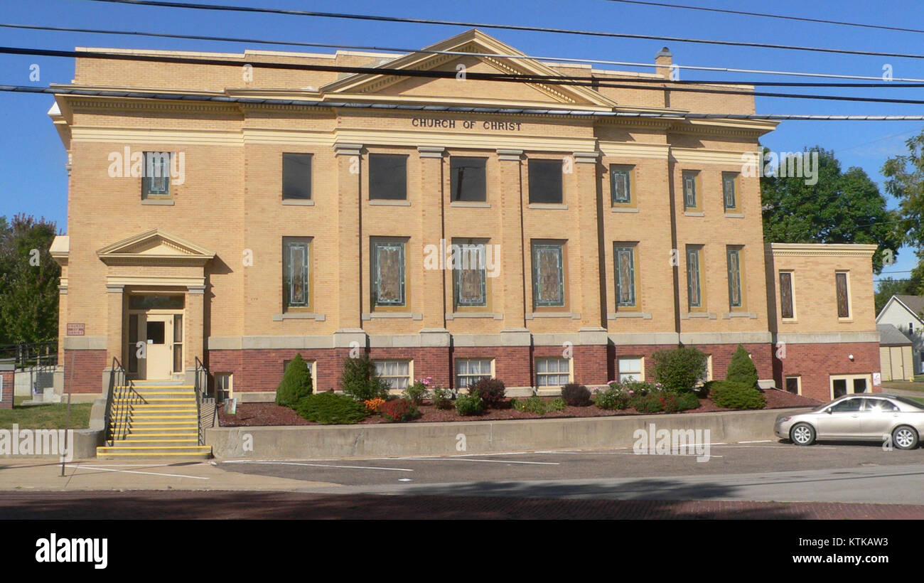 This photograph shows the Church of Christ in Auburn, Nebraska ...