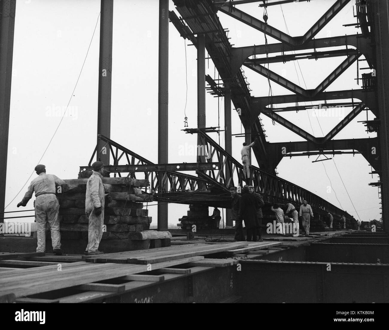 The Bailey bridge at Vianen is a temporary military bridge. It was part ...
