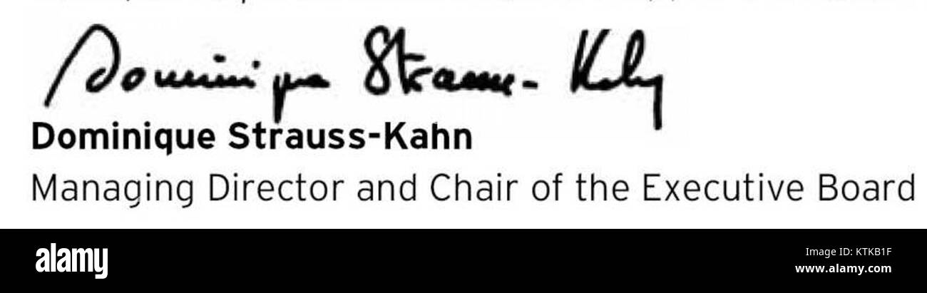 Dominique Strauss Kahn's signature is a distinctive mark that ...