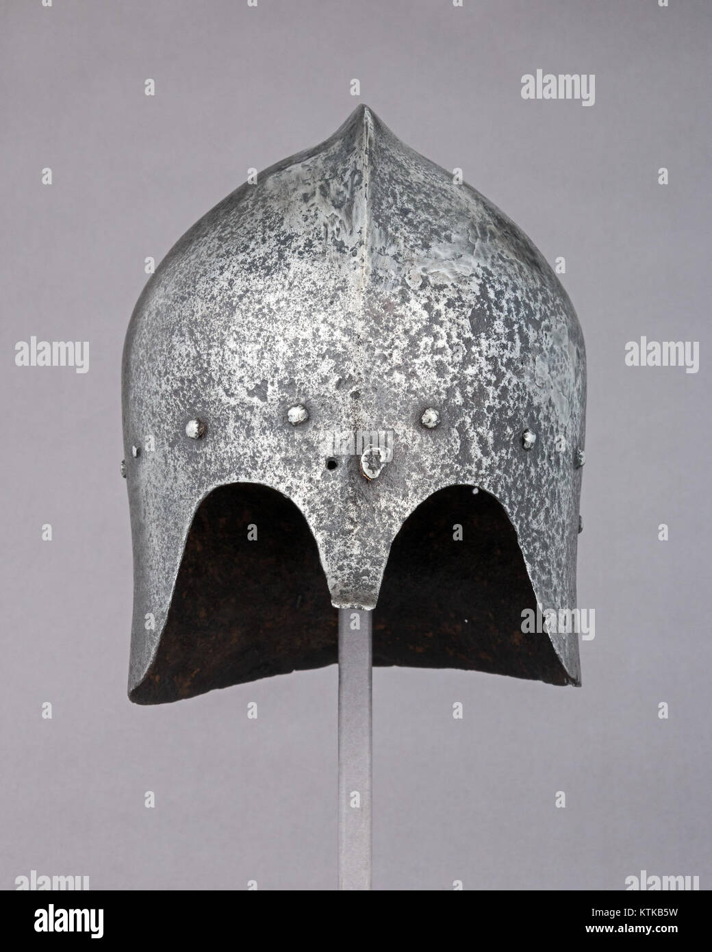 This Barbute helmet with nasal is a 15th-century piece of medieval ...