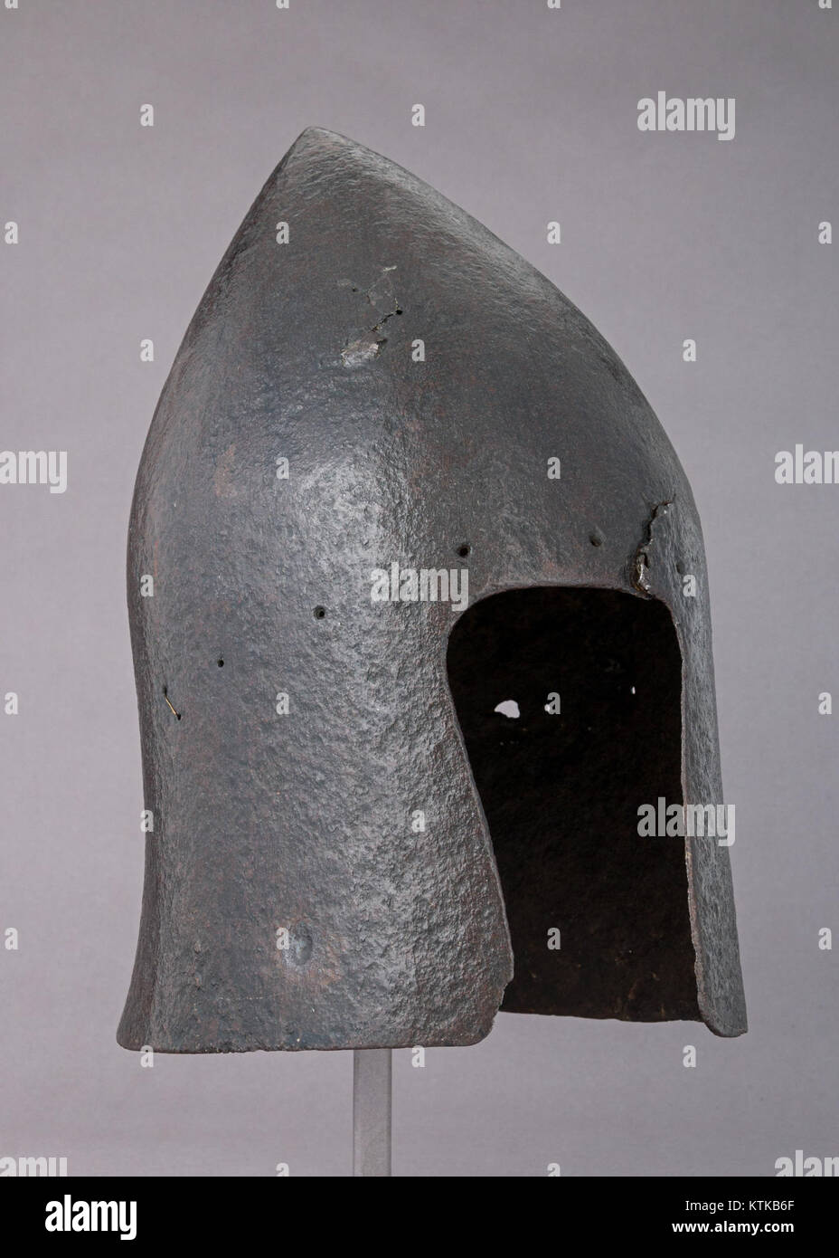 The Bascinet, MET 29.158.45, is a medieval helmet held at the ...