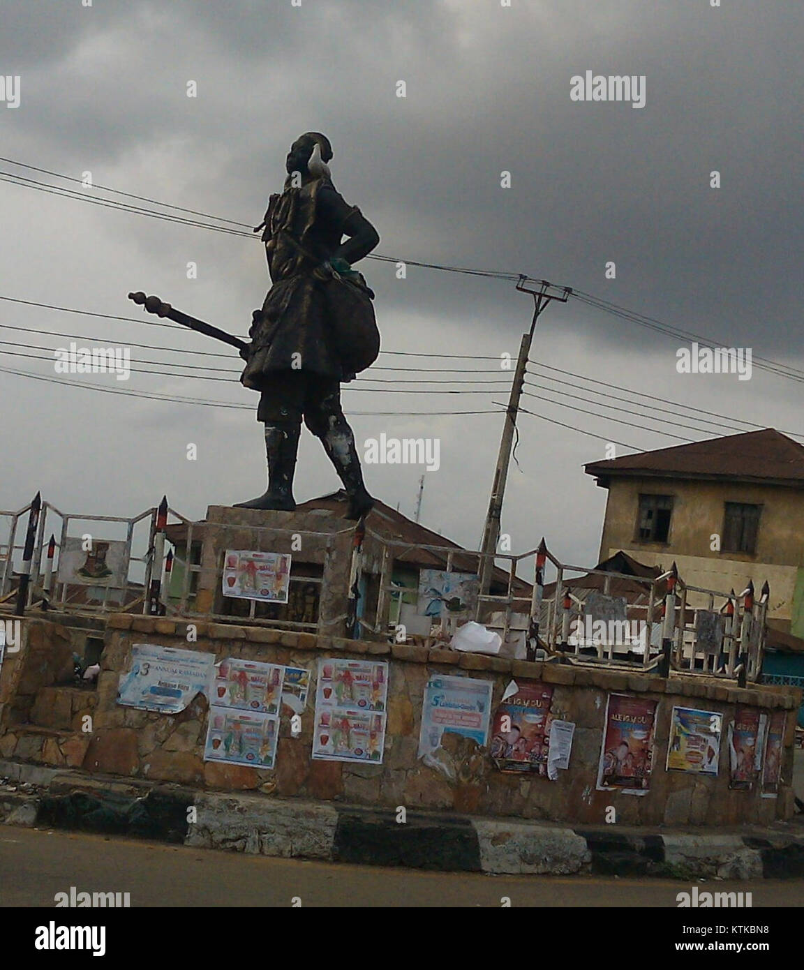 The Bashorun Ogunmola statue honors a legendary figure in Yoruba ...