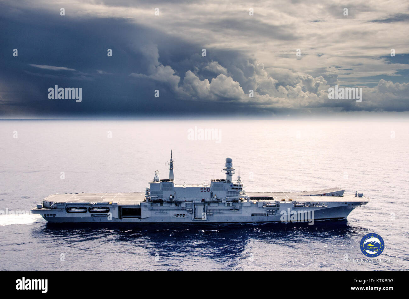 The Cavour is an Italian aircraft carrier participating in the EU Naval ...