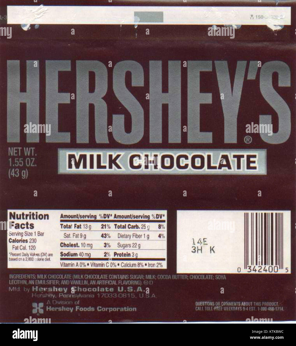 Hershey's hersheys chocolate wrapper hi-res stock photography and ...