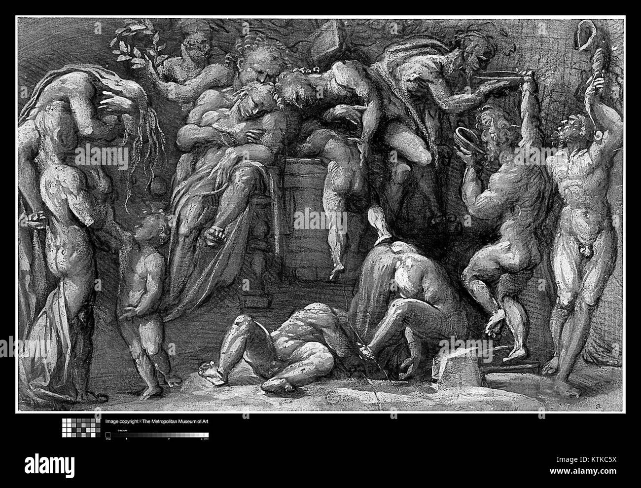 The Bacchanalian Scene, housed at the MET, depicts ancient Roman ...