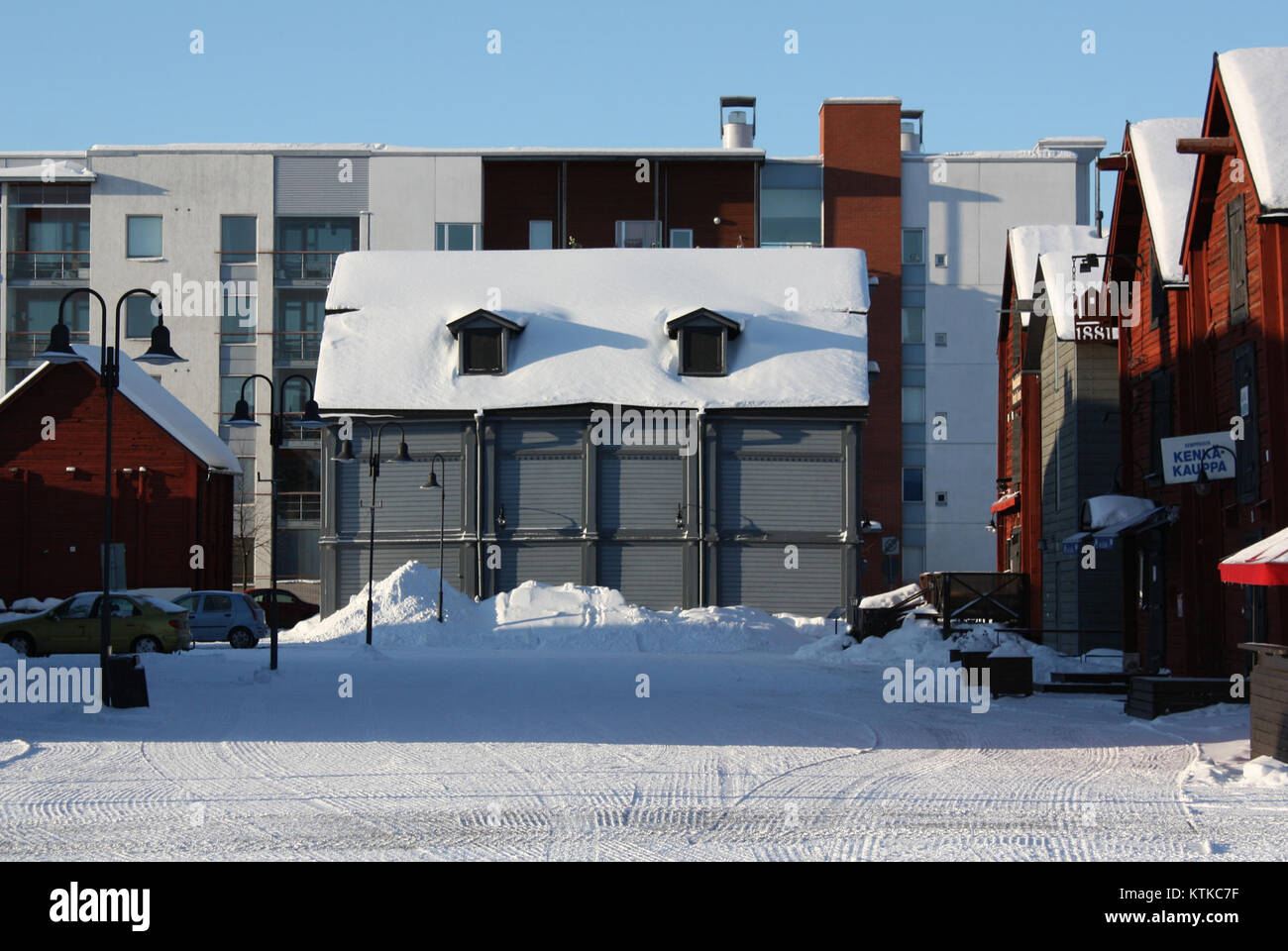 Bergbom Storehouse, located in Oulu, Finland, is a historical building ...
