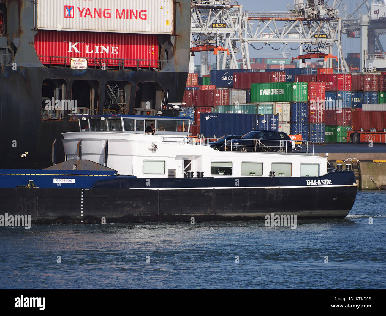 The ship 'Balance' is photographed at the Port of Rotterdam in 2002 ...