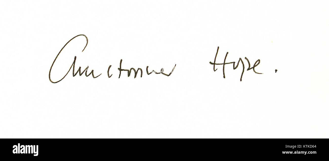 Christopher Hope signature Stock Photo - Alamy