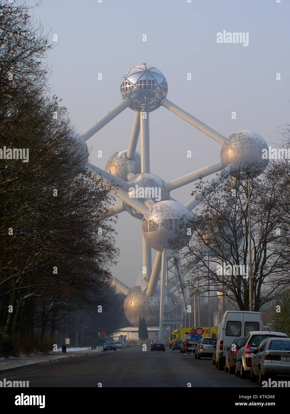 The Atomium, located in Brussels, Belgium, is a unique architectural ...