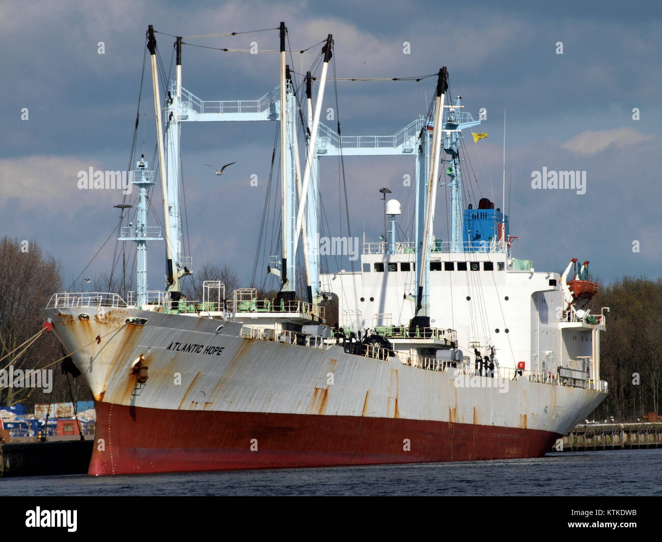 This image depicts the Atlantic Hope, a ship known for its humanitarian ...
